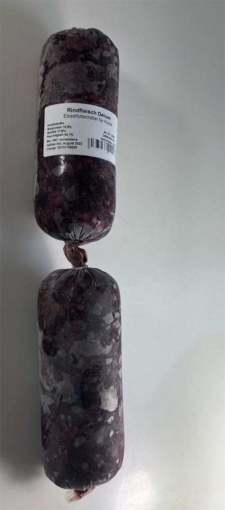 Rindfleisch Deluxe 1kg (2x 500g) Rolle | B.A.R.F. Welt | ASS-Tiernahrung